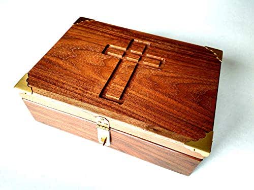 Amazon.com: Walnut Bible Box Book Box or Keepsake Box : Home & Kitchen