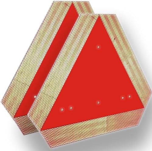 Amazon.com: Slow Moving Vehicle Triangle Sign,6 Holes Orange Triangle ...