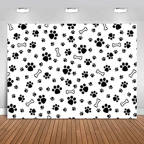 Amazon.com : Paw Prints Themed Photography Backdrop Kids Birthday Party ...