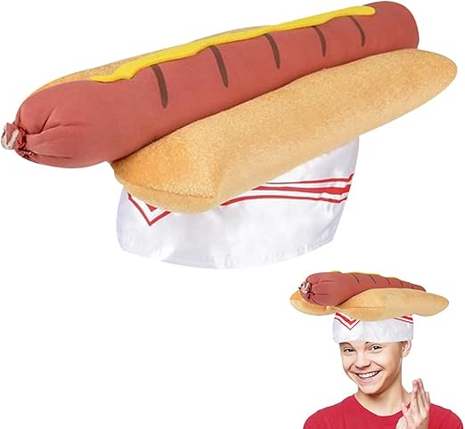 Amazon.com: ArtCreativity Funny Hot Dog Hat, 1 PC, Fun Fast Food Hotdog ...
