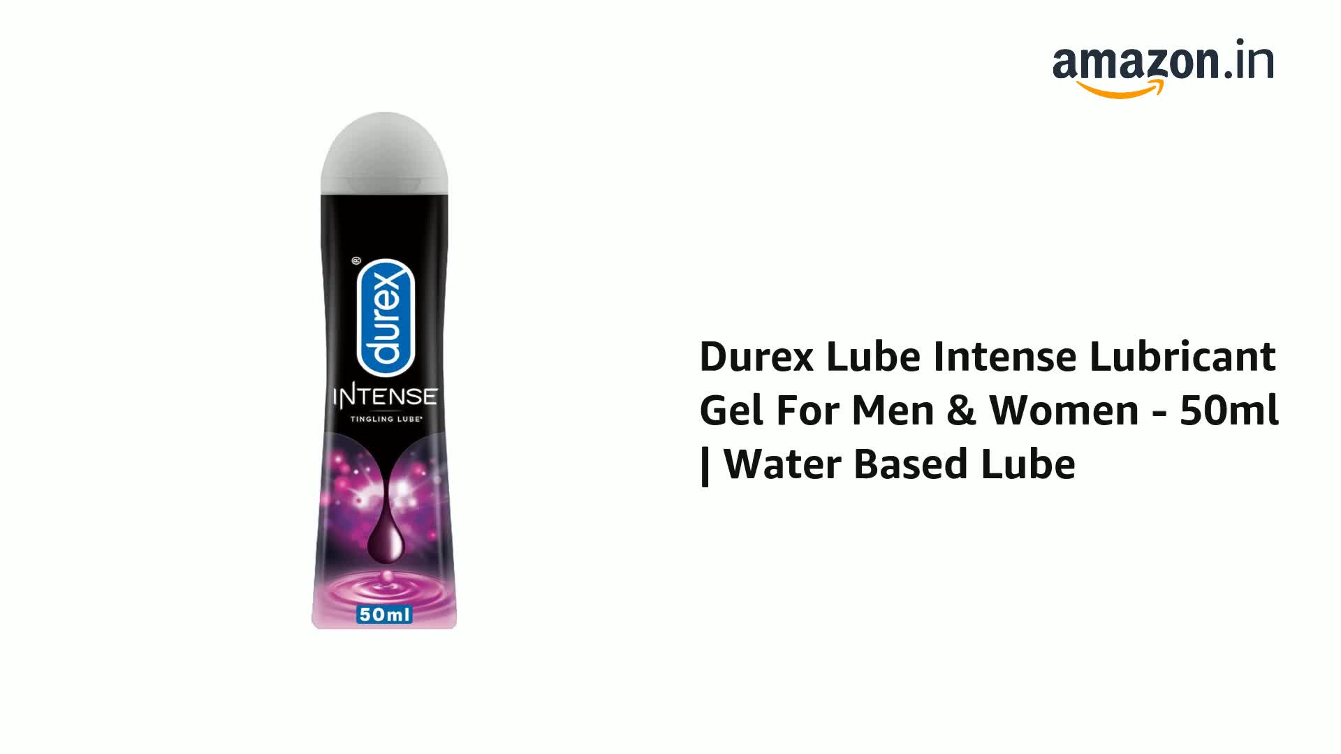 Watch Durex Lube Intense Lubricant Gel For Men & Women - 50ml | Water ...