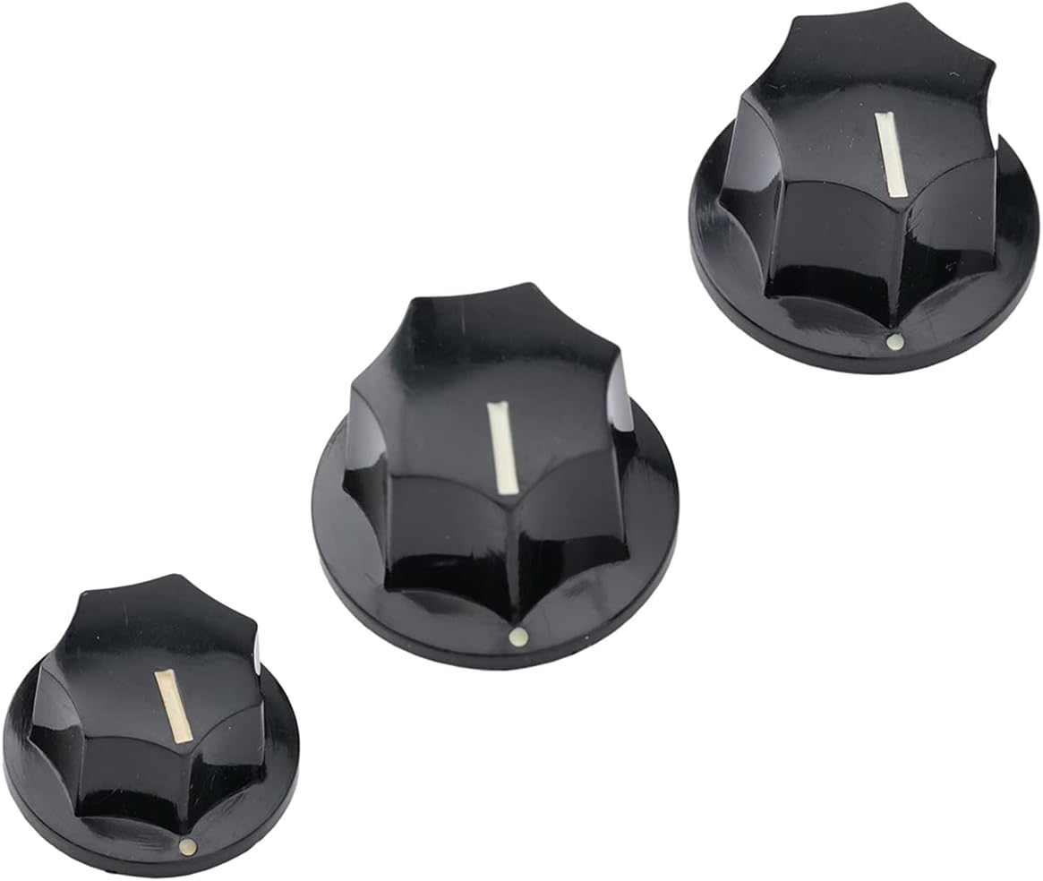 Amazon.com: Fender Pure Vintage 1965 Jaguar Skirted Knobs, Black : Musical Instruments