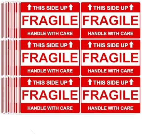 Amazon.com : SallyFashion 500PCS Fragile Stickers for Shipping, 3 x 2 ...