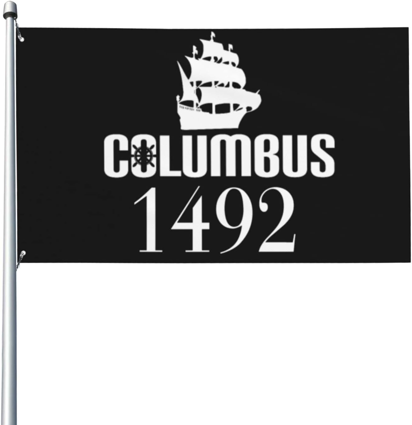 Amazon.com : 3x5 Happy Columbus Day Flag Celebrate 1492 Columbus Day ...