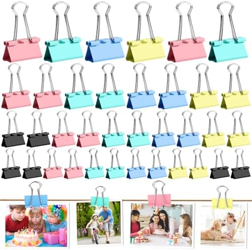 MXTIMWAN 100 Pièces Pince Papier Clip,15 mm/ 19mm/ 25mm/ 32mm Multi ...