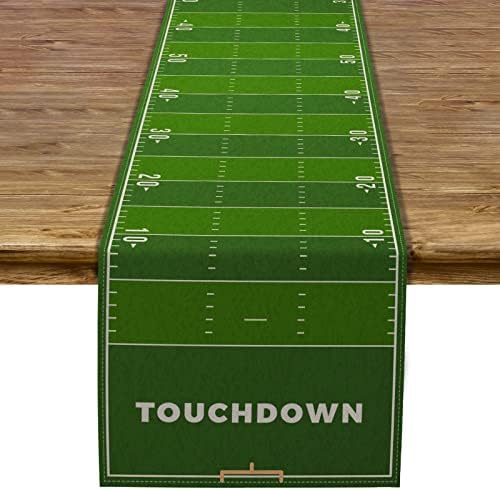 Amazon.com: Football Kitchen Table Runner Decor with Tassels Football ...
