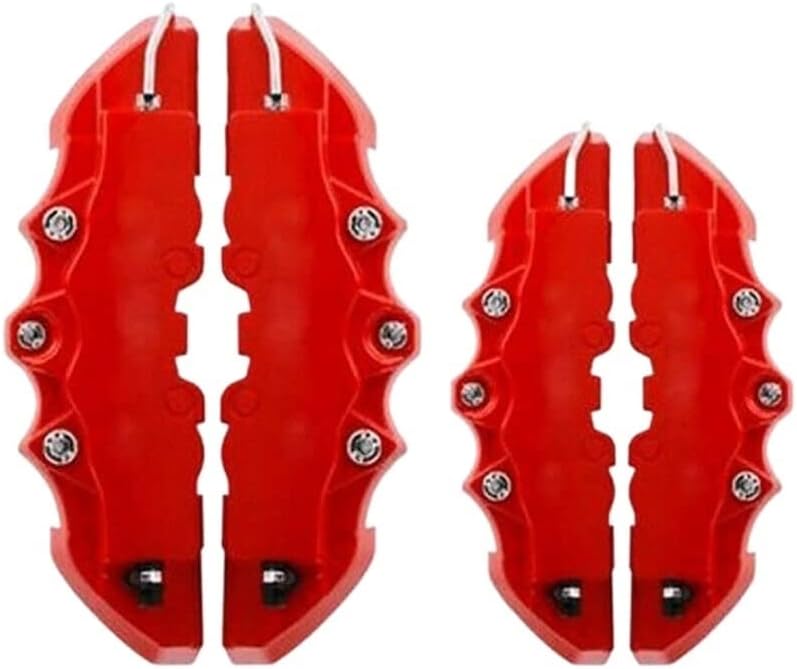 Amazon.com: 4pcs Car 3D Red Disc Brake Caliper Cover Front & Rear Kit ...