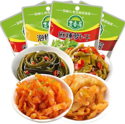 Amazon.com : SXET Pickled Vegetables, 4 Packs Chinese Pickles, Spicy ...