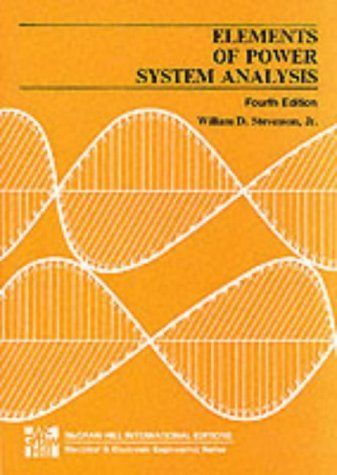 Elements of Power System Analysis by William Stevenson (1982-09-01 ...