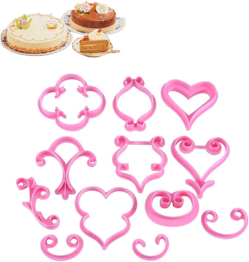 Amazon.com: Rose Flower Cutter 12Pcs Fondant Rose Flower Chocolate ...