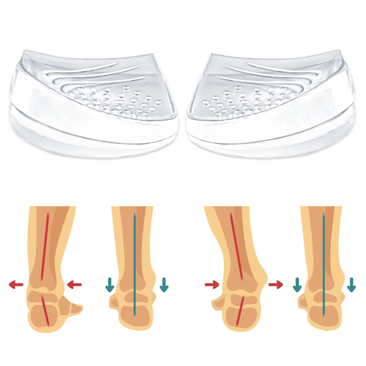 Snapklik.com : Skyfoot 2 Layers Adjustable Heel Wedge Inserts For ...