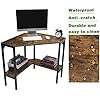 Amazon.com: LAVIEVERT Corner Desk, Triangle Computer Desk with Storage ...
