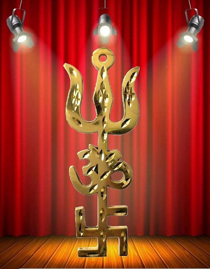 Buy Balaji Arts swastik for Door Entrance II Metal Swastik Om Trishul ...