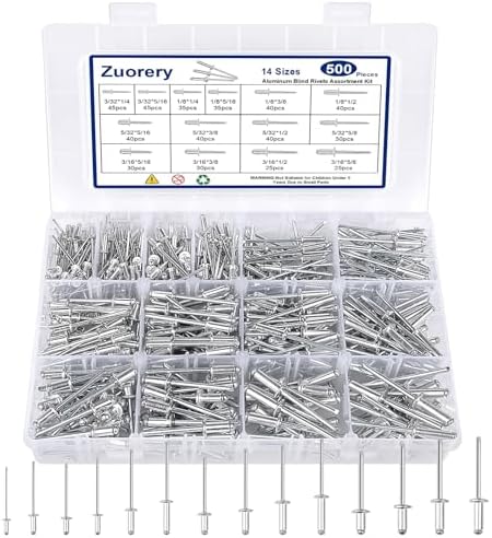 Amazon.com: 220PCS Large flange Rivets Pop Rivets Assortment Kit ...