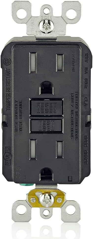 Leviton AFCI Outlet, 15 Amp, Self Test, Tamper-Resistant with LED ...