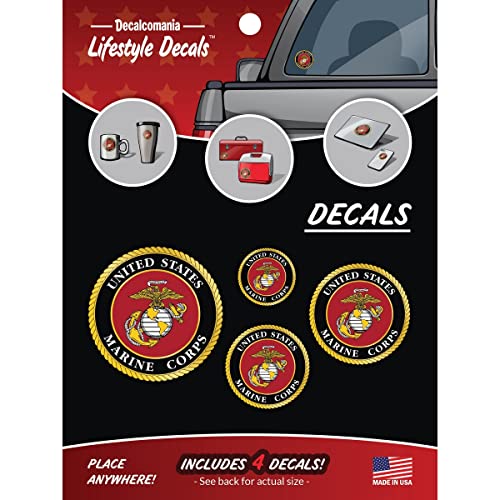 Snapklik.com : Decalcomania - 4 Piece US Marine Corps Logo Decals ...