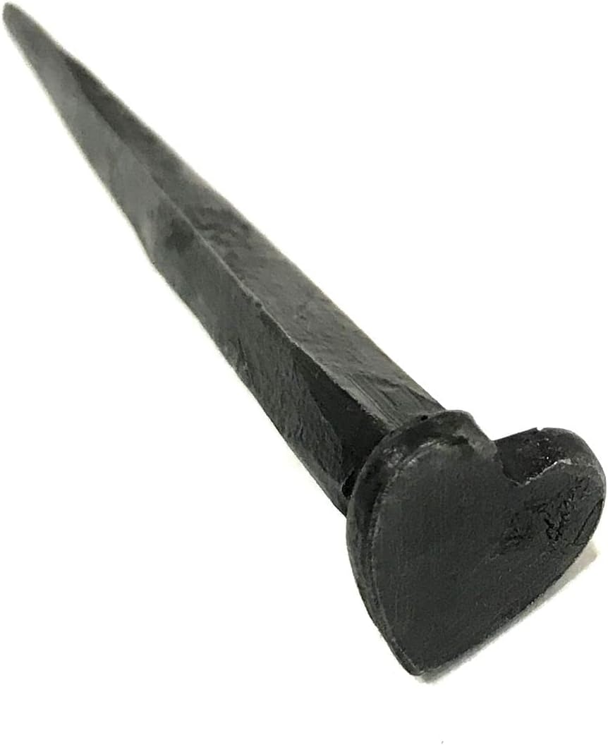Amazon.com: HF-1024 Wrought Iron Nails Handmade Forged Iron Heart Head ...