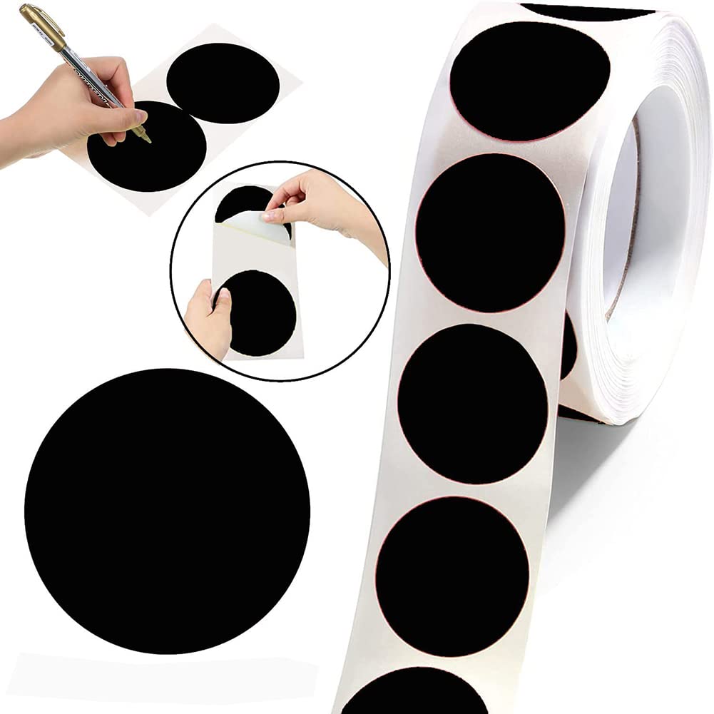 Amazon.com : 2 Inch Black Circles Sticker Round Coding Dots Labels Self ...