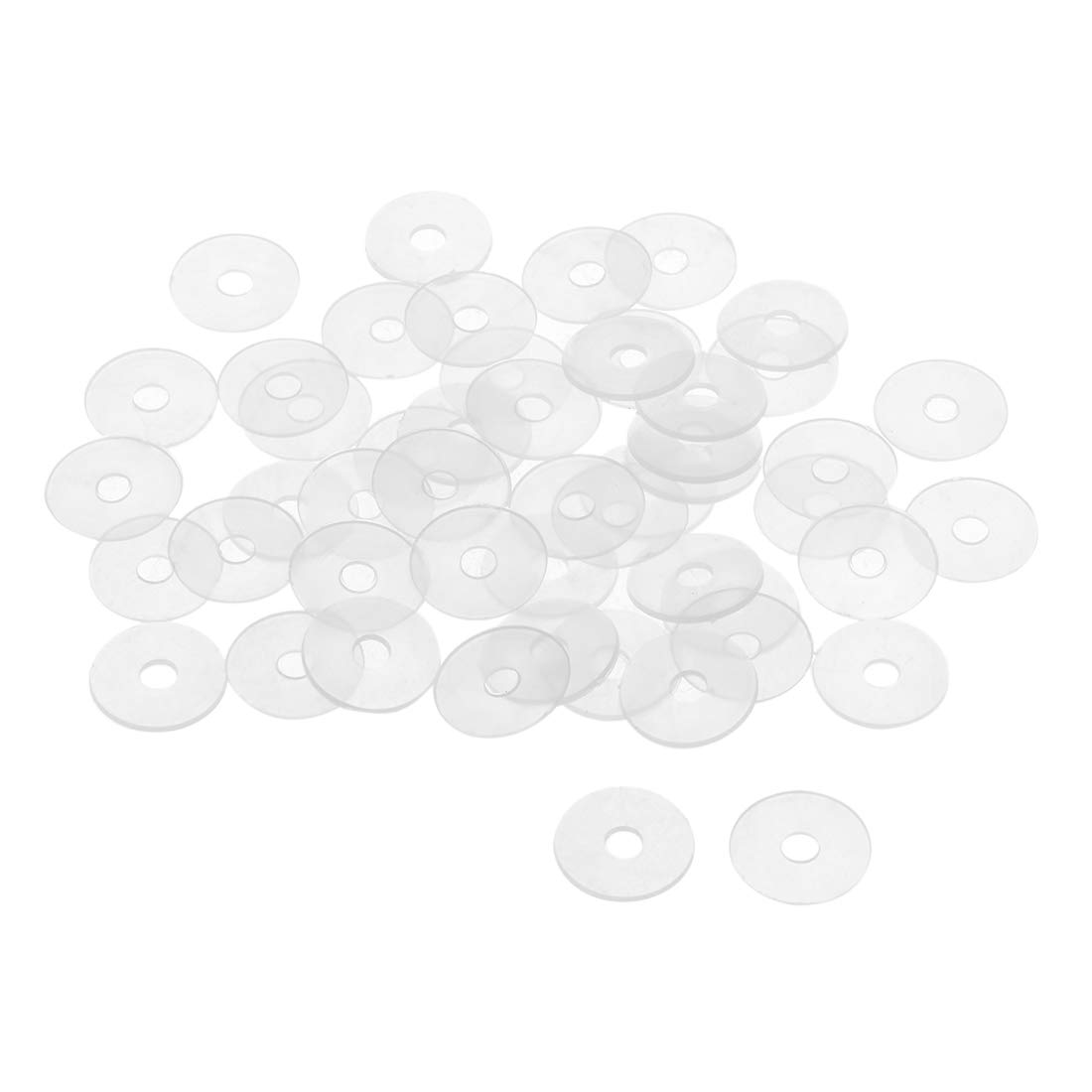Amazon.com: uxcell Nylon Flat Washers M4 17mm OD 4mm ID 1mm Thickness ...