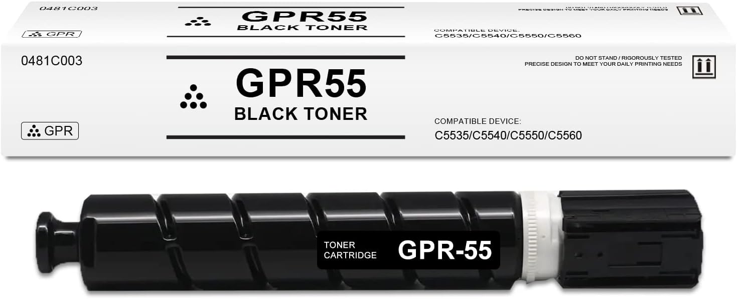 Amazon.com: GPR-55 Black Toner Cartridge Compatible for Canon GPR55 GPR-55BK 0481C003AA for ...