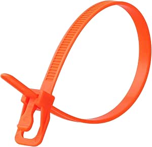 RETYZ EveryTie 6 Inch Fluorescent Orange Releasable, Reusable, One ...