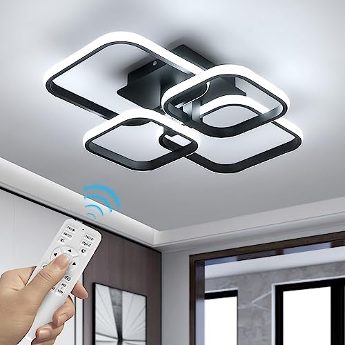 DELIPOP Modern Ceiling Light, LED Dimmable 3000K-6500K with Remote ...