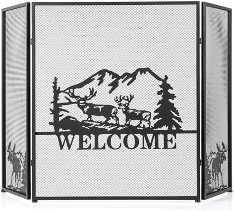 LIFEZEAL 3 Pcs 52"x31" Folding Metal Fire Guard Fire Guard Fire Guard ...