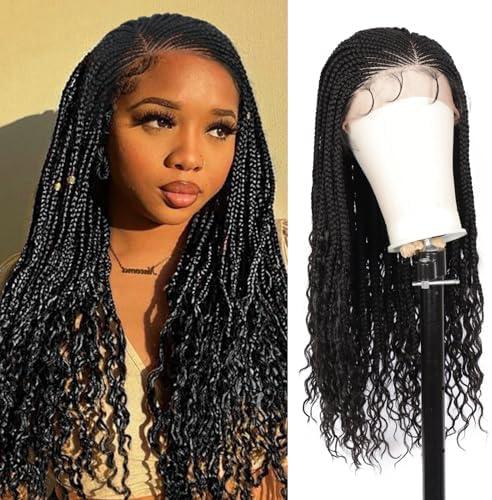 Amazon.com: 32 Inch 13 * 5 HD Transparent Lace Braid Wig, Micro French ...