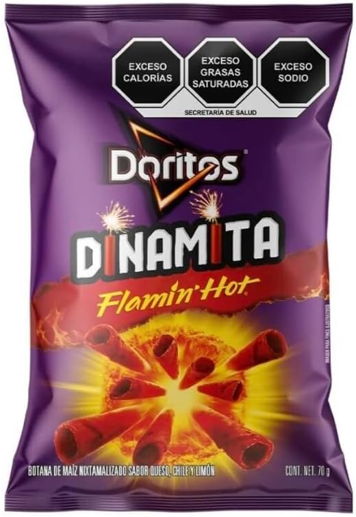 Amazon.com: Dinamita Hot 70g Ea. box w/5 bags papas snacks authentic ...