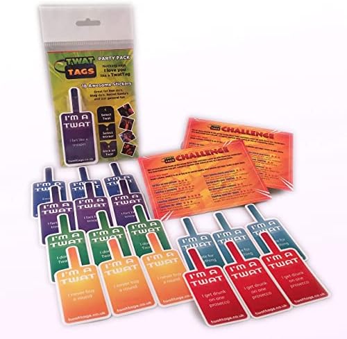 TwatTags Hilarious Sticker Game - Party pack - Ideal for Secret Santa ...