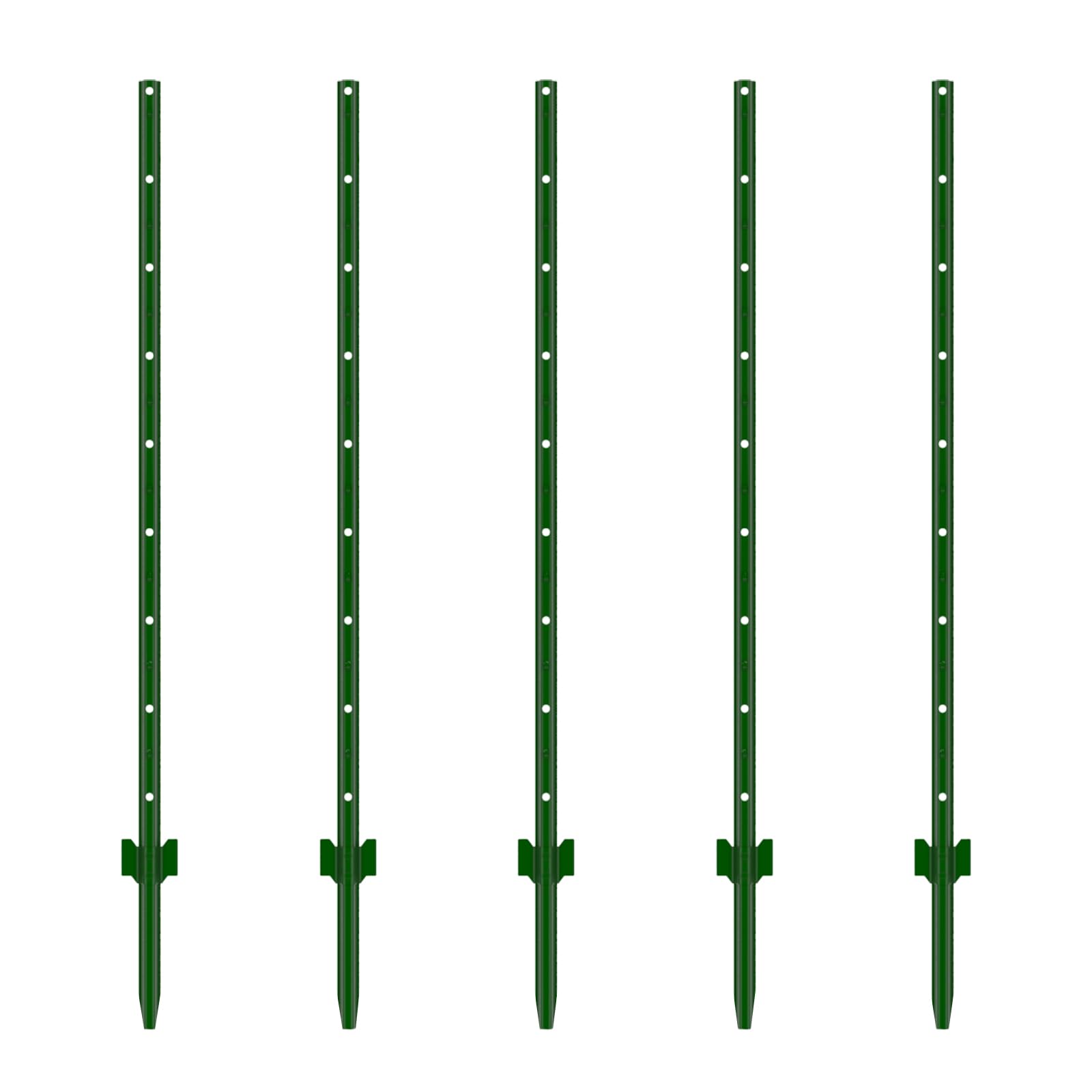 BRRIY 3 4 5 6 7 Feet Metal Fence Post 5 Feet 5 Pack Heavy Duty Garden brriy-3-4-5-6-7-feet-metal-fence-post-5-feet-5-pack-heavy-duty-garden