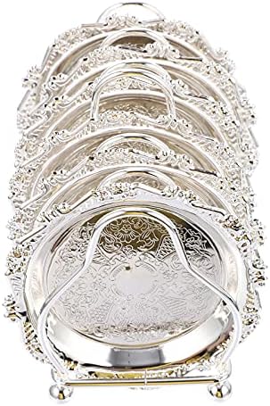 NUOBESTY 6pcs Gold Food Plates Fruit Dessert Snack Serving Dishes Party ...