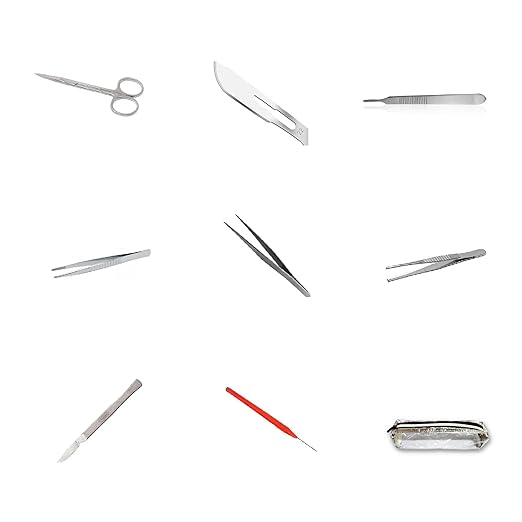 STUDENT DISSECTION KIT (8 Piece Stainless Steel Medical Dissecting Kit ...