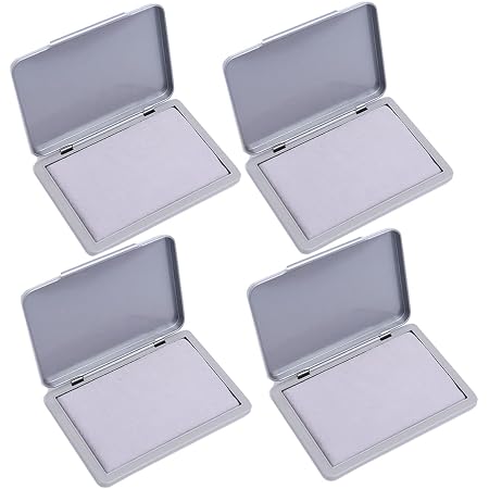 Amazon.com: 4Pcs Iron Box Blank Empty Ink Pad No Ink DIY Ink Stamp Pad ...