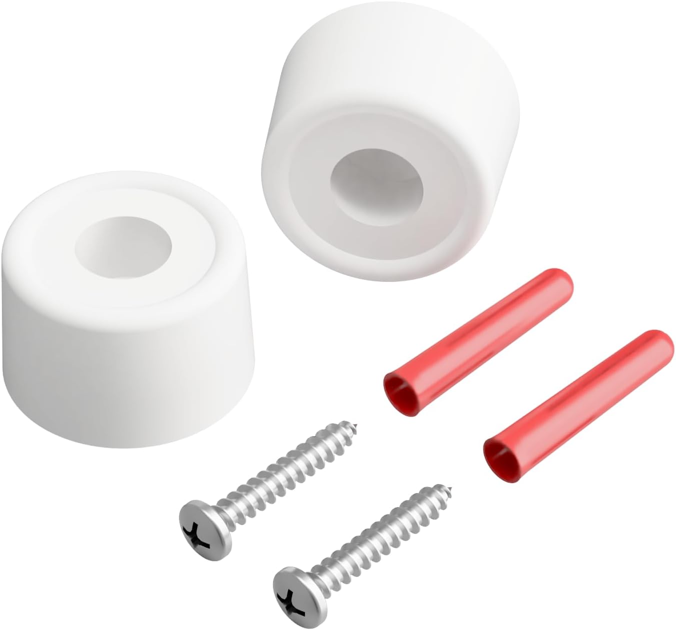 Floor Mounted White Rubber Door Stop Stops Stopper Large 30mm x 3 ...