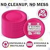 TENLITE (60-Piece Neon Orange & Pink 9” Paper Plates – Bold, Colourful ...