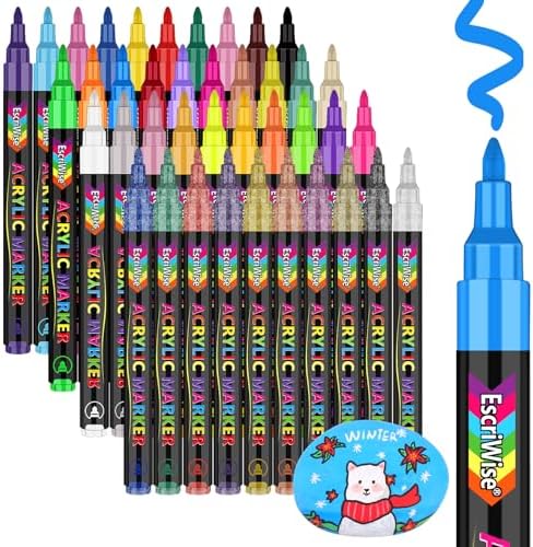 Amazon.com: BIGTHUMB 72 Colors Acrylic Paint Pens Markers, Extra Fine ...