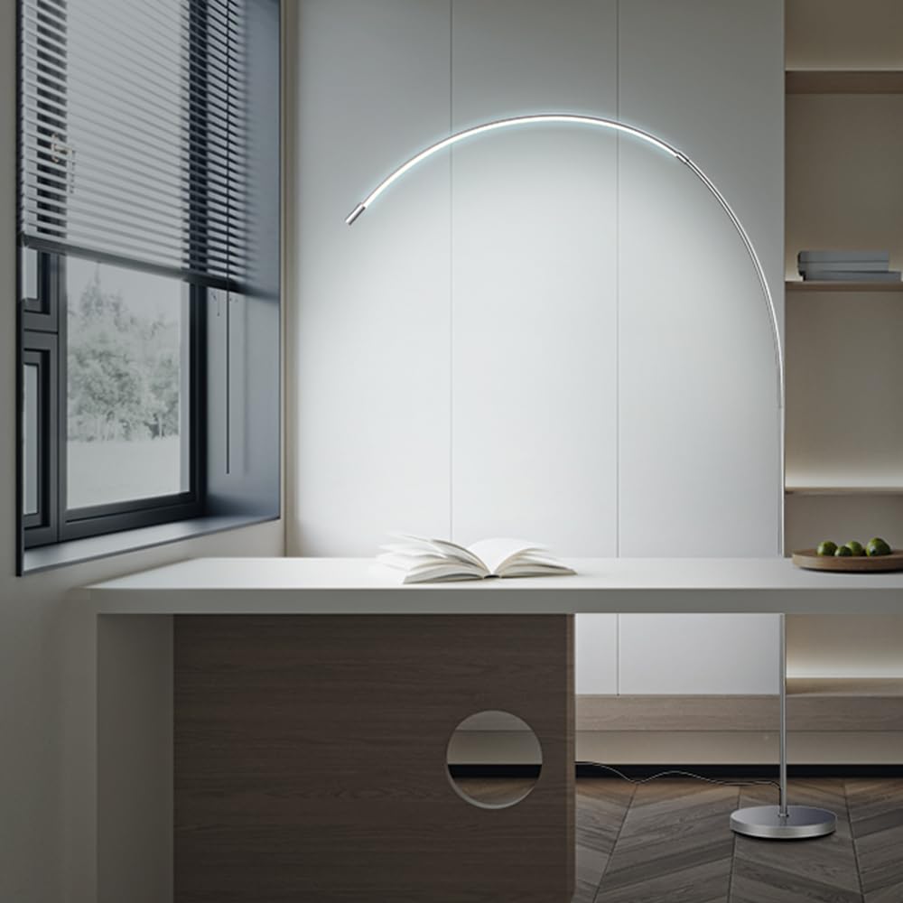 Arc Floor Lamp with Touch Control, Dimmable Floor Lamp with Remote ...