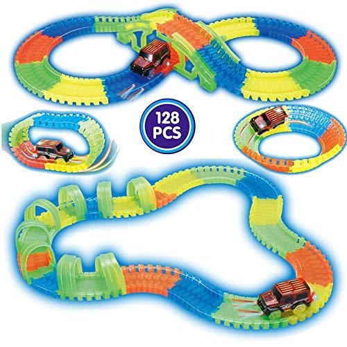 Buy Manvi Toys 128 PCS Magical Track,Magic Track Rail. DIY Glowing Rail ...