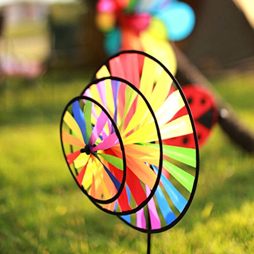 MB-LANHUA Wind Spinner，Rainbow Wind Spinner Colorful Windmill Cute ...