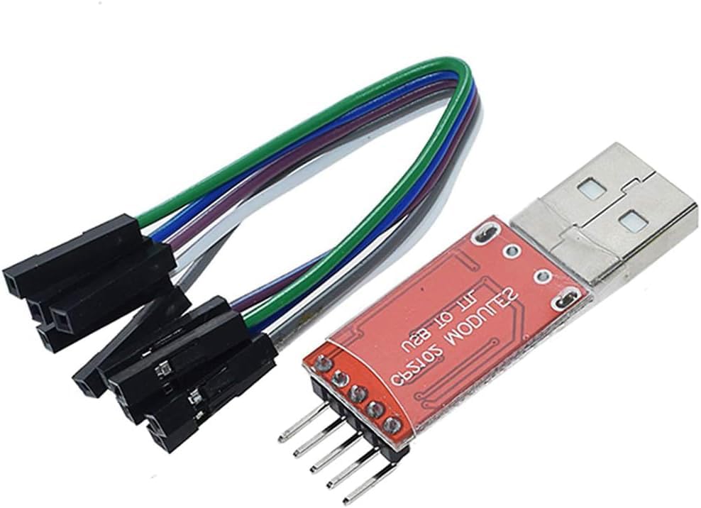 CP2102 HW-598 USB to TTL Serial Converter Adapter Module - 3.3V/5V UART STC, 5-Pin Design with ...