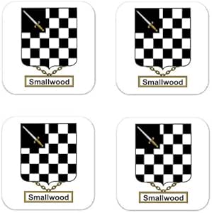 Amazon.com: Smallwood Family Crest Square Coasters Coat of Arms ...