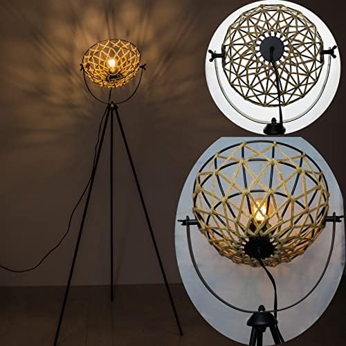 Farmhouse Rustic Country Cottage Mid-Century Standing Reading Light for ...