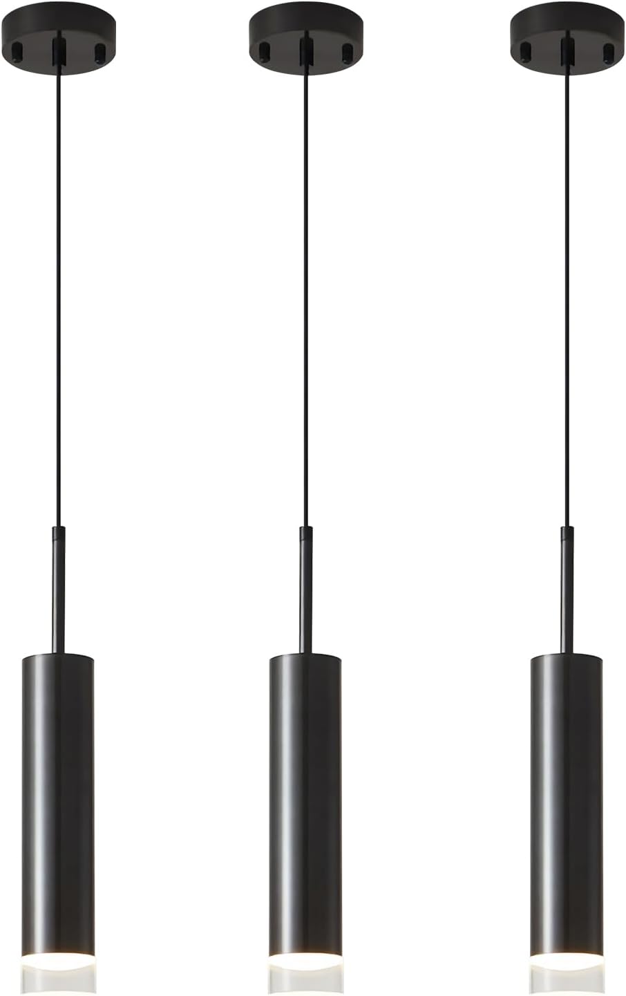 Amazon.com: Flyrose Black Mini Pendant Light Modern LED Pendant Lights ...