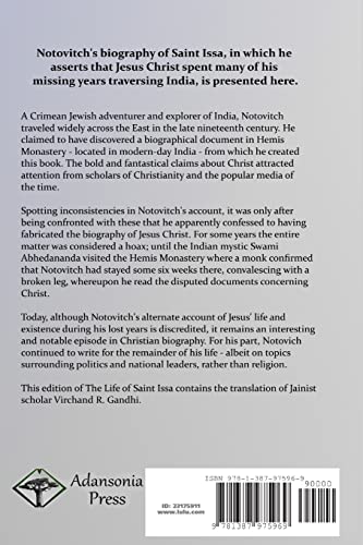 Snapklik.com : The Life Of Saint Issa: The Lost Years Of Jesus Christ ...