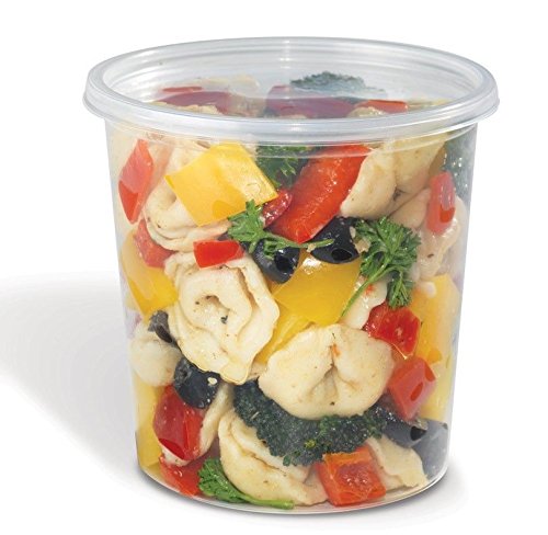 Amazon.com: Placon 24 oz. Round Plastic Clear Deli Food Storage ...