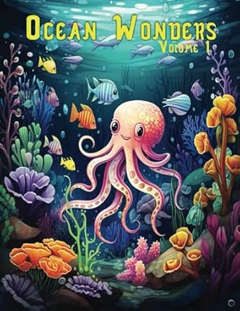 Ocean Wonders: Volume 1: A Mesmerizing Coloring Book for Young Marine ...