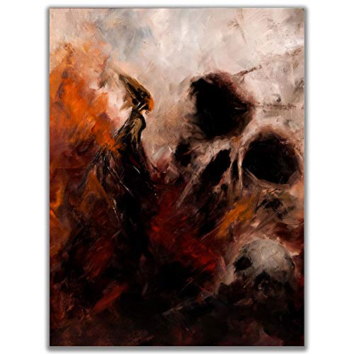 Amazon.com: Spell Casting Witch Creepy Art Print, Spooky Decor Artwork ...