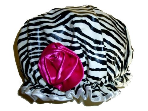 Amazon.com : "Wild Zebra" Shower cap by LA Indulgence : Beauty ...