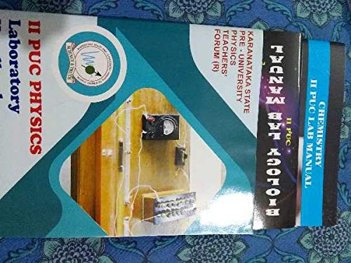 2nd puc Prescribed bio, phy n chem (PCB) set of 3 lab manuals : Amazon ...